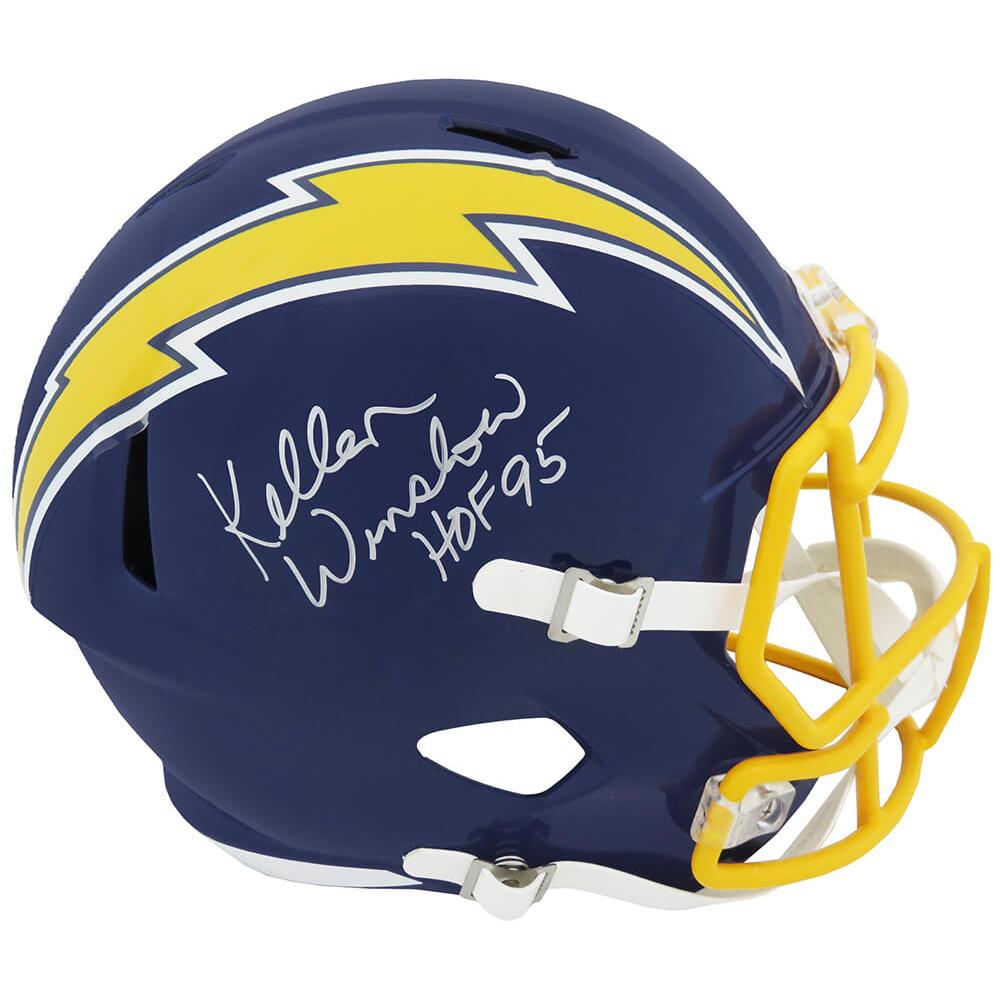 Buy Kellen Winslow Signed Chargers Navy Throwback Riddell Full Size ...