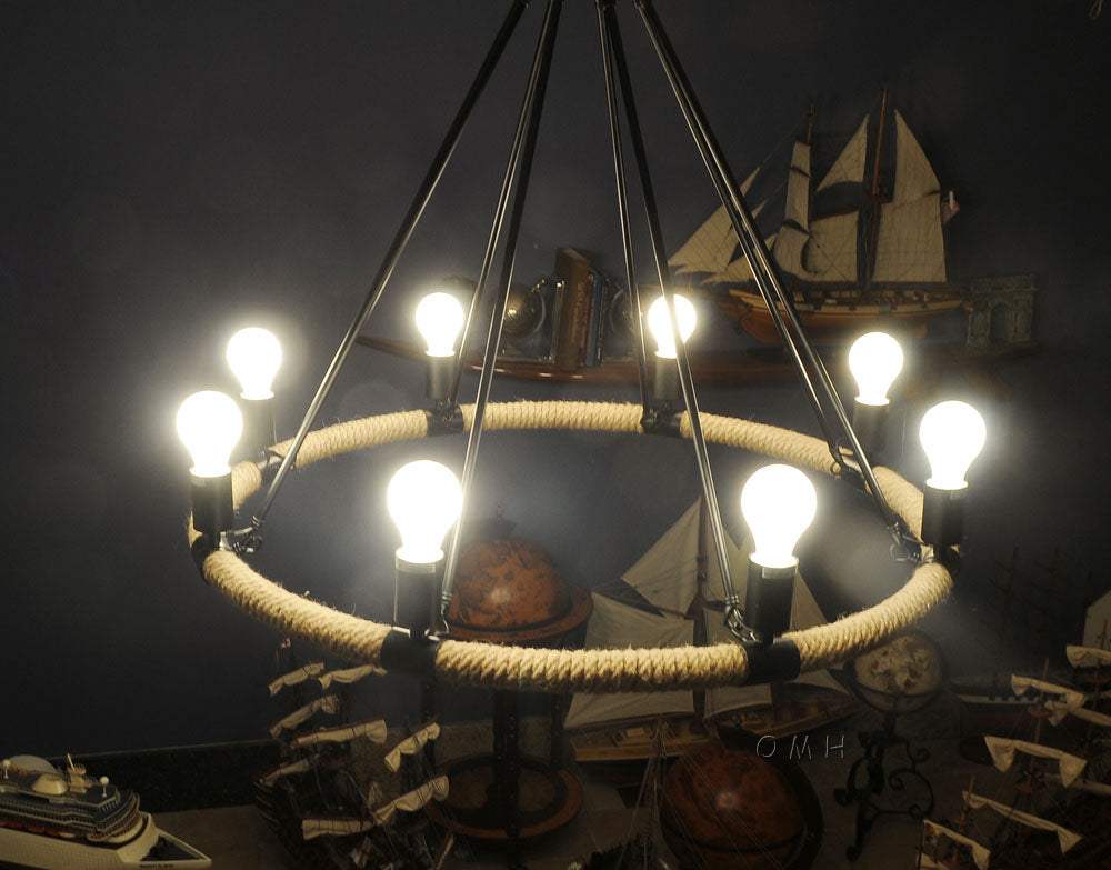 Buy Rope Pendant Lamp - 8 Bulbs – Adama Model Ships