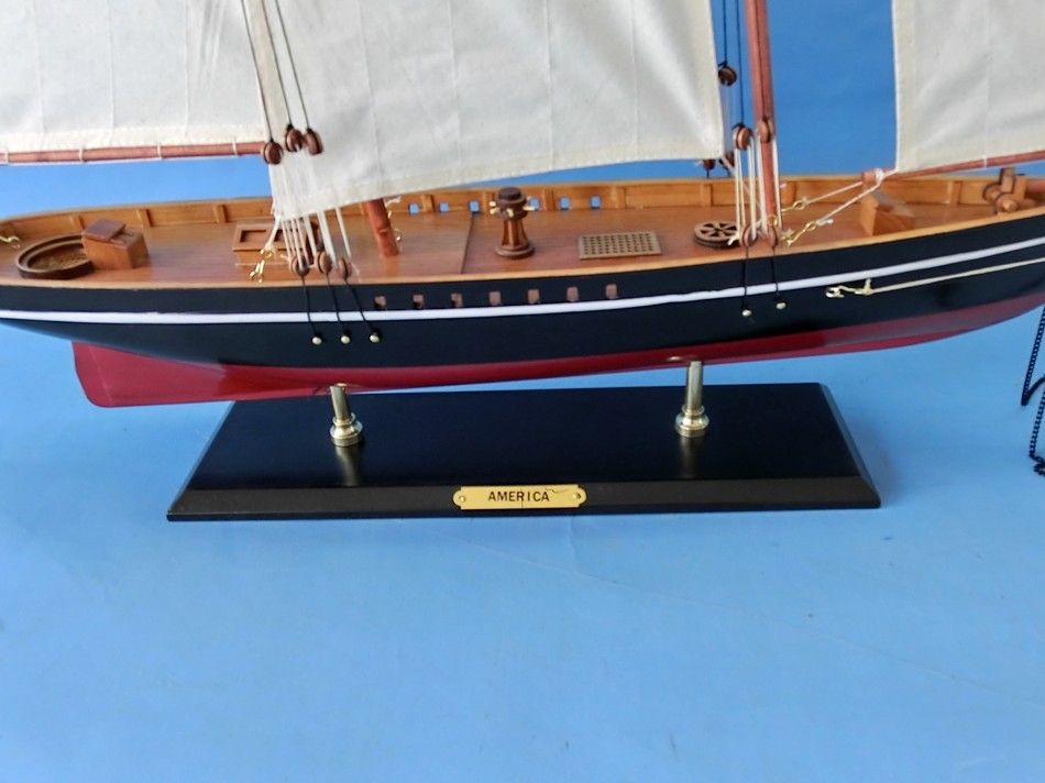 Buy Wooden America Model Sailboat Decoration 35" – Adama Model Ships