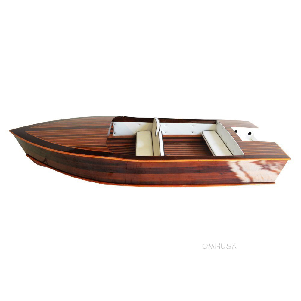 Buy Chris Craft Design Classic Wooden Runabout Boat 14.5 Foot Fully ...