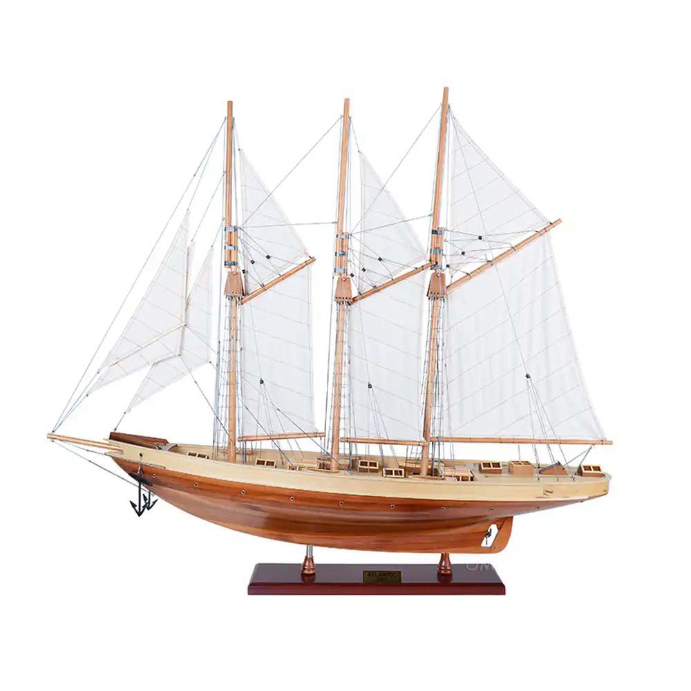 Buy Atlantic Yacht Sailboat Model Schooner Fully Assembled Model Ship ...