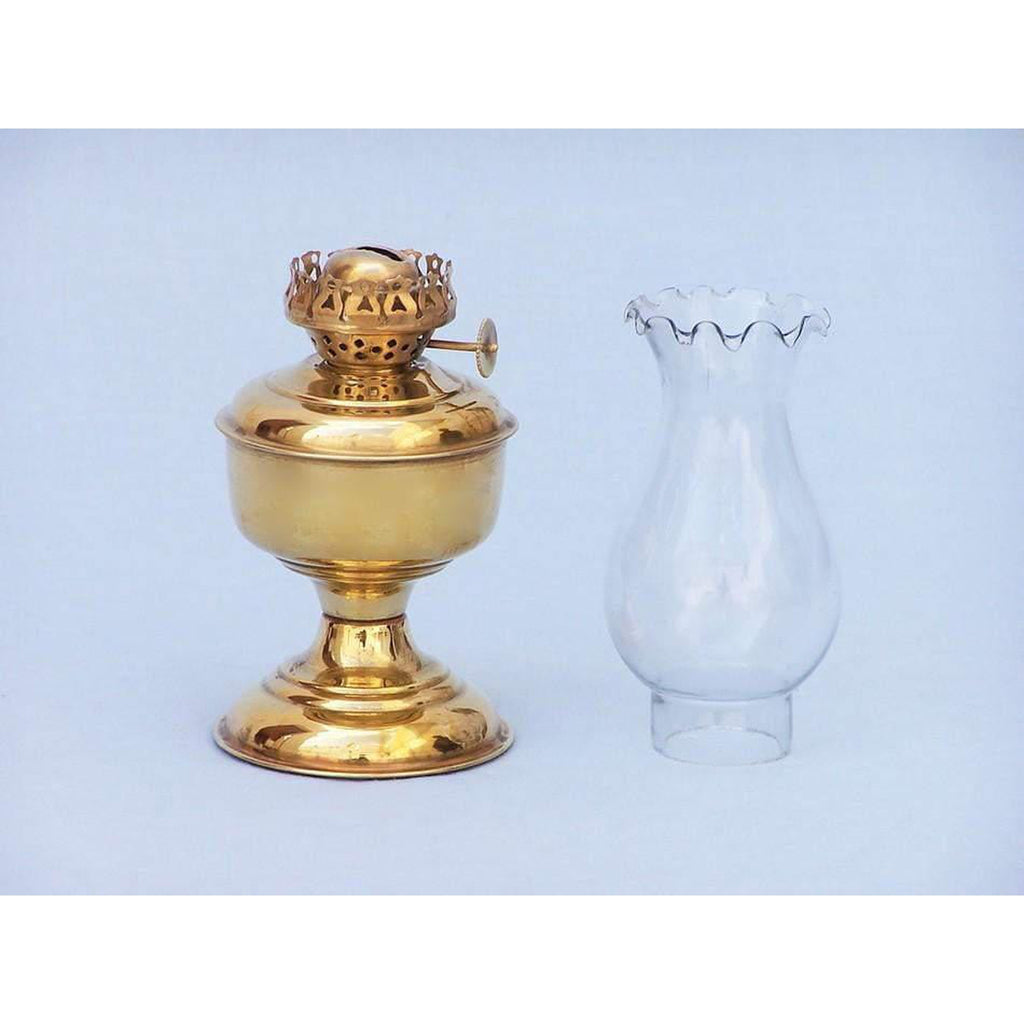 Solid Brass Table Oil Lamp 10" – Adama Model Ships