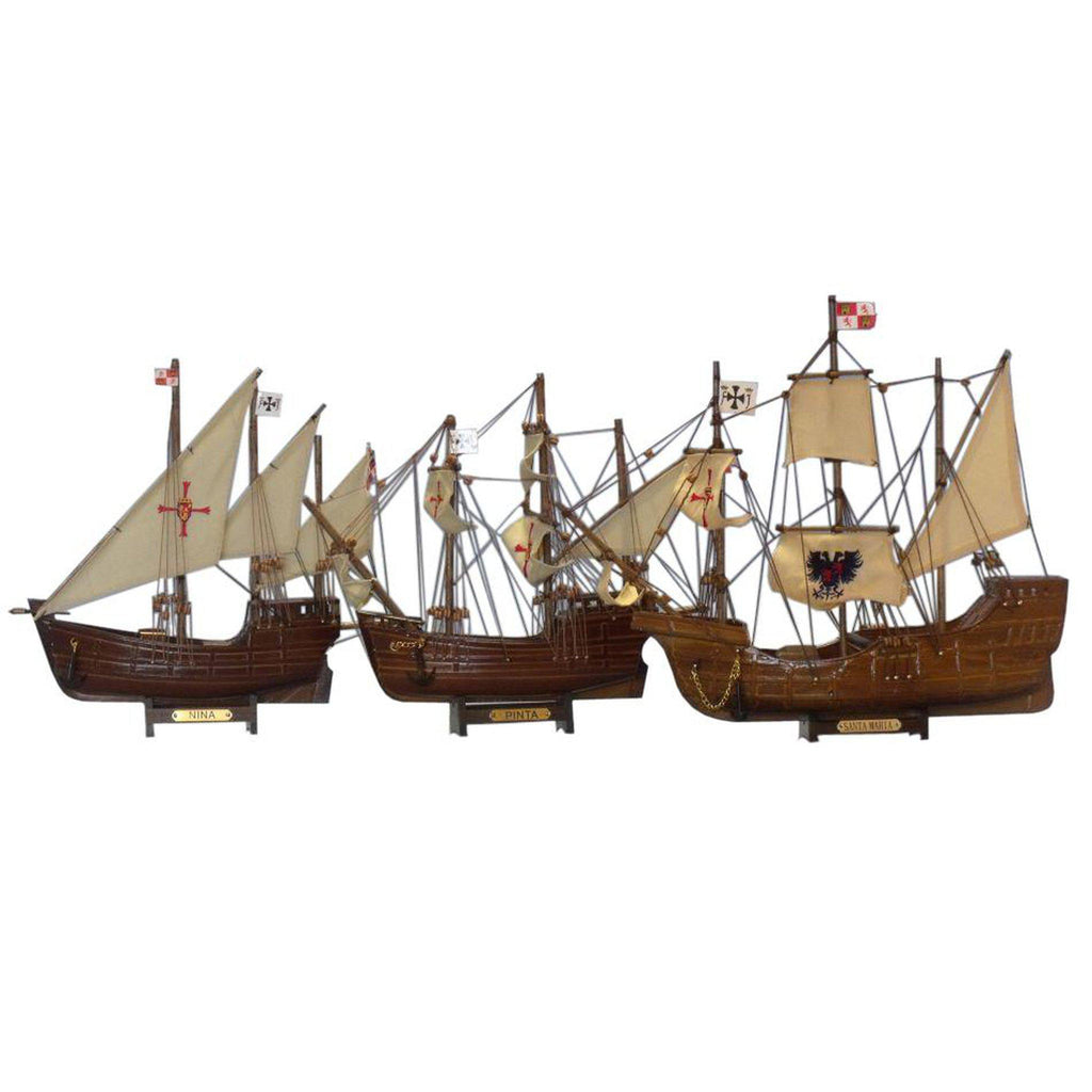 Buy Wooden Santa Maria, Nina & Pinta Model Ship Set – Adama Model Ships