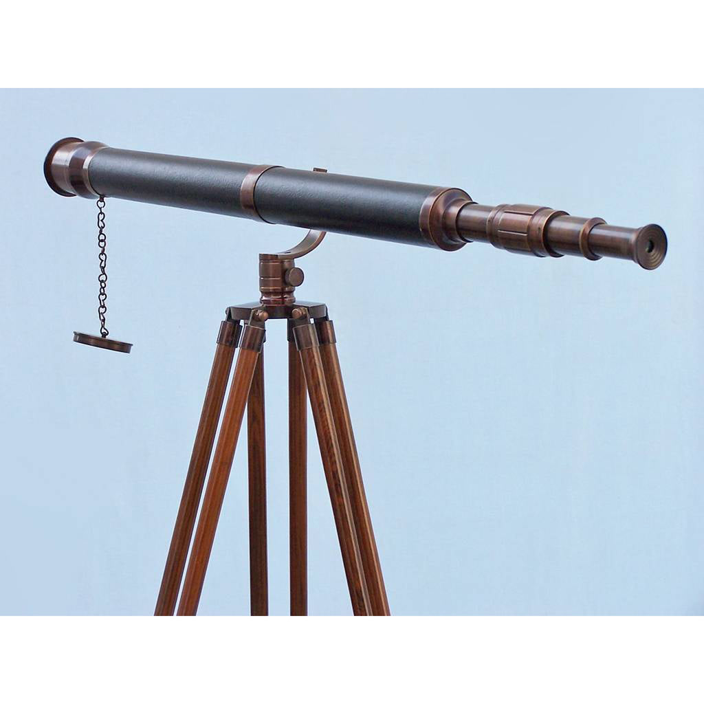 Buy Floor Standing Bronzed With Leather Galileo Telescope 65" – Adama ...