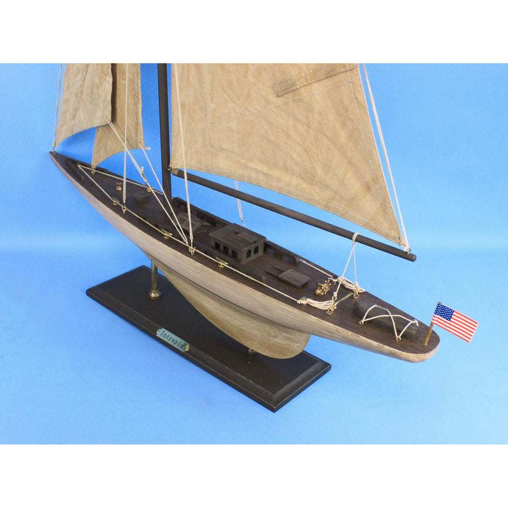Buy Wooden Vintage Intrepid Limited Model Sailboat Decoration 35 ...