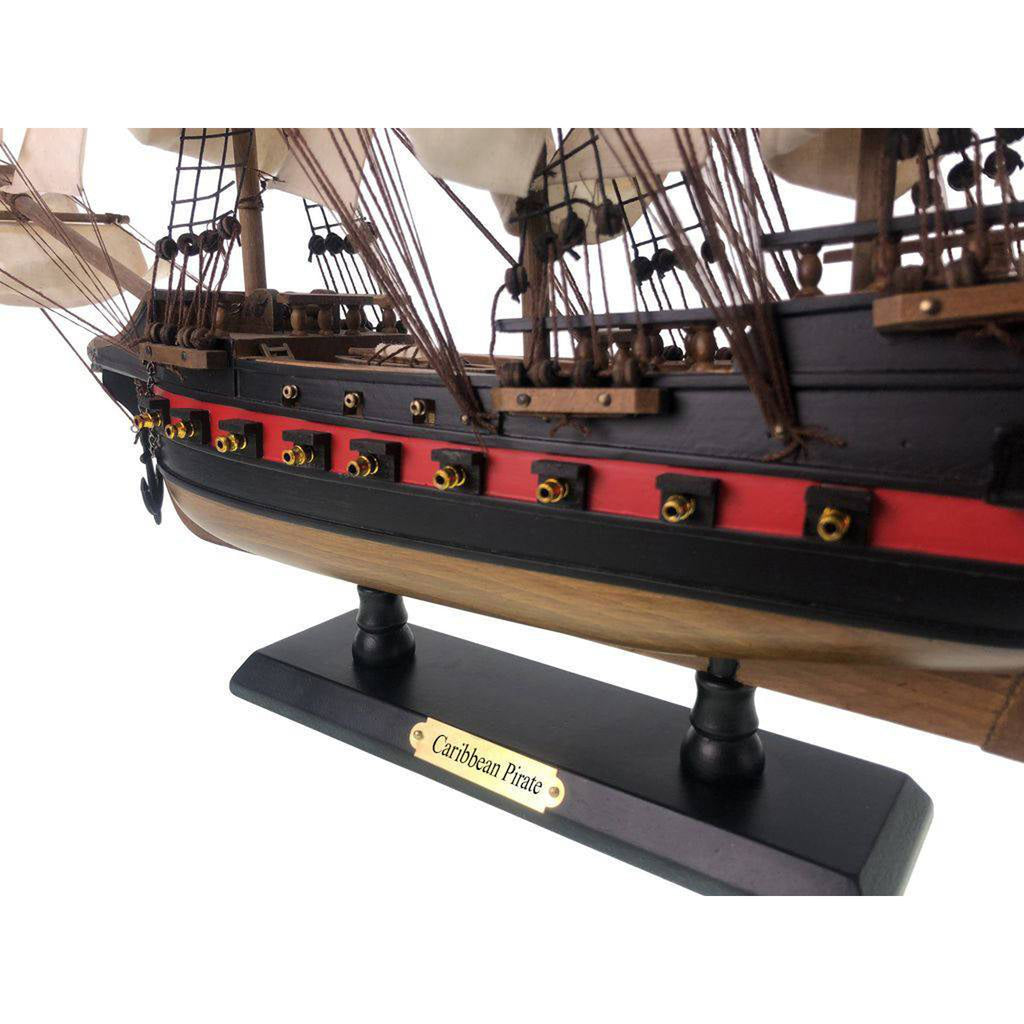 Buy Wooden Caribbean Pirate White Sails Limited Model Pirate Ship 26 ...